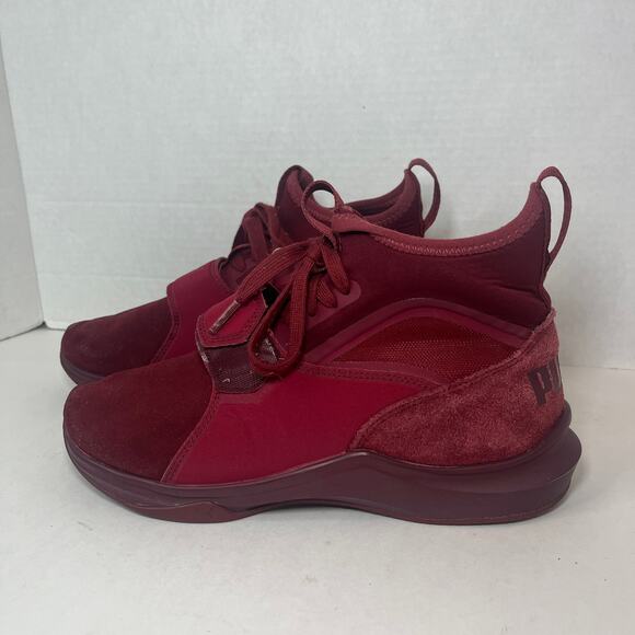 Puma | Shoes | Puma Phenom Suede Womens Sneaker Shoes Maroon Red Size 8 ...